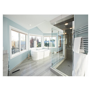 Cool Blue Ensuite - Contemporary - Bathroom - Other - by Centennial ...