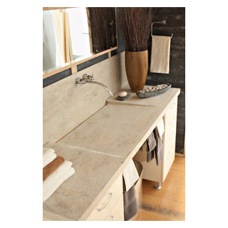 Corian in Burled Beach - Bathroom - Other - by Gerhard’s Kitchen, Bath & Lighting Store | Houzz