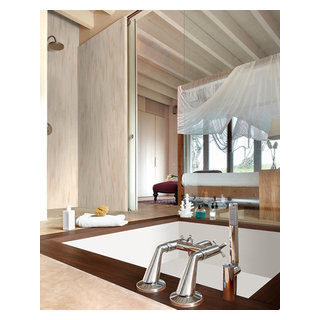 Corian Solid Surface Beech Nuwood - Contemporary - Bathroom - Delhi - by Corian® Design | Houzz