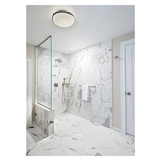 Curbless, Doorless Shower - Transitional - Bathroom - Chicago - by ...