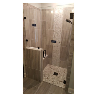 Curbless Shower created with the VIM Level Entry Shower System ...