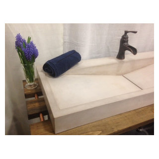 Custom Concrete Double Ramp Sink - Bathroom - Philadelphia - by User ...