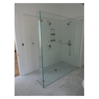 Custom Glass Spray Panels, Splash Guards, and Fixed Panel Shower Units ...