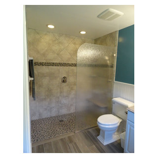 Custom Glass Spray Panels, Splash Guards, and Fixed Panel Shower Units ...