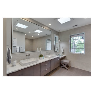 Custom Prairie with Contemporary Interior - Transitional - Bathroom ...