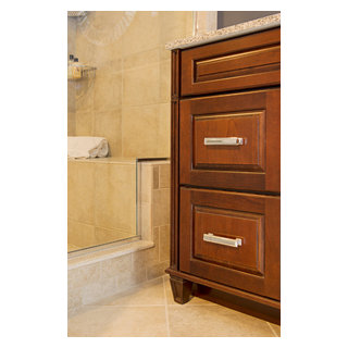 Custom Shower Bench Detail - Transitional - Bathroom - Boston - by ...
