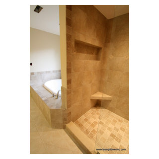 Custom Showers by Laying It Down - Contemporary - Bathroom - Charlotte ...