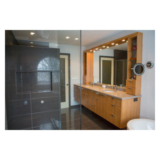 Custom Vanity, Glass Shower - Contemporary - Bathroom - Minneapolis ...