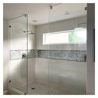 Double Walk-In Shower - Transitional - Bathroom - Houston - by Hestia ...
