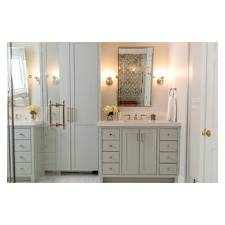 Eton Master Bath Remodel with Built-In Washer Dryer Custom Cabinet in Towson - Transitional ...