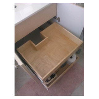 Existing cabinet and vanity pull out shelving - Contemporary - Bathroom ...