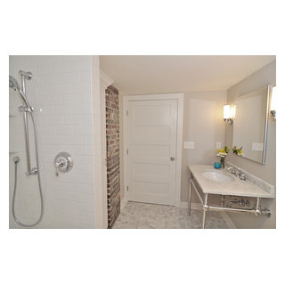 Exposed Brick Basement Bathroom - Traditional - Bathroom - Seattle - by ...