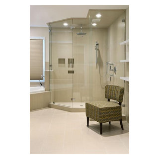Flush entry into master shower - Modern - Bathroom - Other - by Tongue ...
