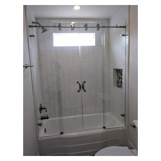Frameless Bypass Shower Door - Traditional - Bathroom - New Orleans ...