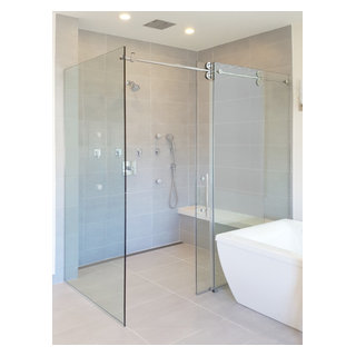 Frameless Sliding Shower Doors - Contemporary - Bathroom - Chicago - by ...