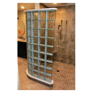 Glass block shower in room addition Simi Valley California ...