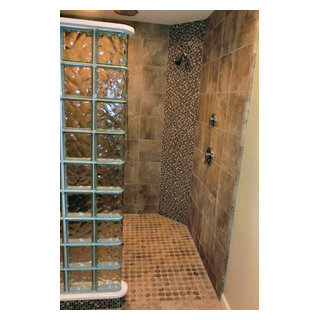 Glass block shower in room addition Simi Valley California - Bathroom ...
