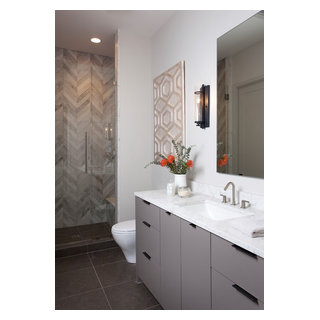 Graphite, Bianco Marina and Latte - Contemporary - Bathroom - Orange ...