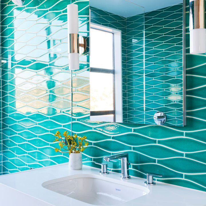 Wave Tile Bathroom - Photos & Ideas | Houzz