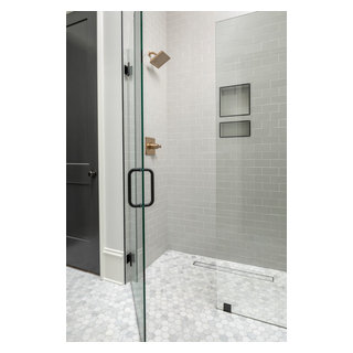 Guest Bath Zero Entry Shower - Transitional - Bathroom - Charlotte - by ...