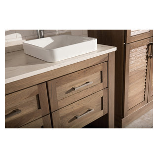 Handsome Hickory Homestead Bath - Modern Furniture Vanity and Linen ...