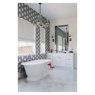 High Contrast Glamour - Transitional - Bathroom - Houston - by User | Houzz