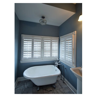 Hunter Douglas Palm Beach Shutters in Historic Pullman Row House - Traditional - Bathroom ...