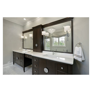 Inset, Slab Door and Drawer Style Cabinetry - Contemporary - Bathroom ...