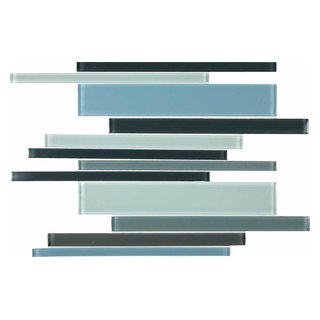 Key Largo Blue Mosaic Backsplash Tile - Staircase - Orange County - by ...