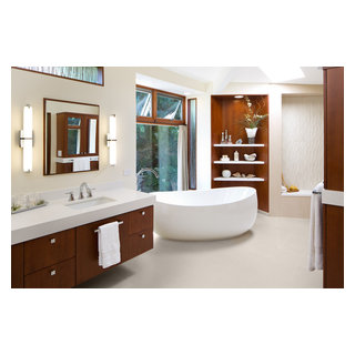 La Jolla Award Winning Primary Bath Free Standing Tub - Transitional ...