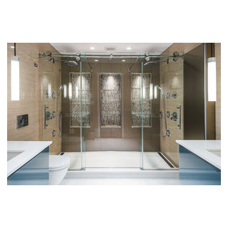 Large Custom Master Bathroom with Two Person Shower - Cuarto de baño ...