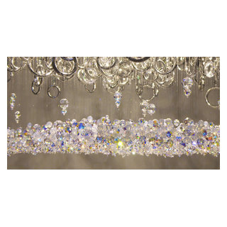 lather up! swarovski crystal chandelier by water pressure lighting ...
