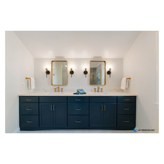 Legacy Crafted cabinets in Blue. - Transitional - Bathroom - DC Metro ...