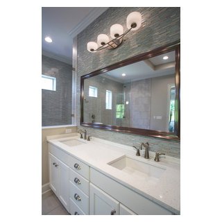 LG Viatera Quartz Vanity - Celeste - Bathroom - Raleigh - by CRS Marble ...
