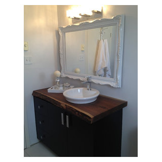 live edge bathroom countertop - Traditional - Bathroom - Montreal - by ...