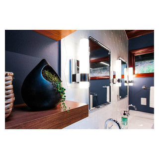 Manchester Hexagon Ceramic Tile Backsplash - Modern - Bathroom ...