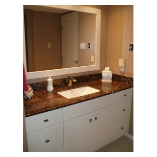 Maroon Paradiso Antique Finish Marble - Fusion - Bathroom - Calgary ...