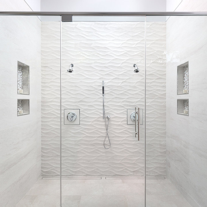 Blue Tile Shower - Photos & Ideas | Houzz