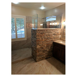 Master Bath Suite With Ledgestone - Traditional - Bathroom - Phoenix ...