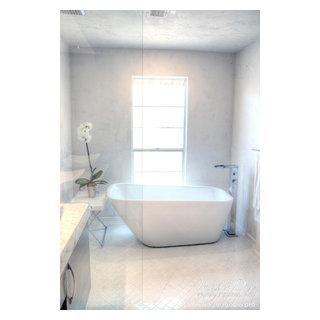 Master Bath Waterproof Veneer Plaster System - Transitional - Bathroom ...