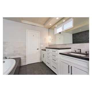 Masterbath with a grand spa wall in Oak Park - Transitional - Bathroom ...