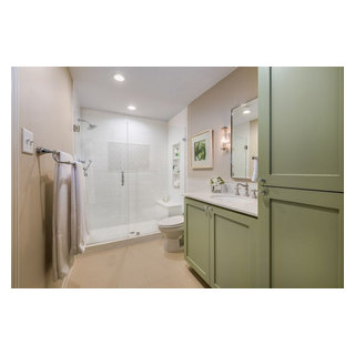 Memorial Guest Bathroom Remodel with Walk-In Shower - Traditional ...