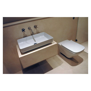 Microcement Bathroom - Mayfair, London - Mediterranean - Bathroom ...