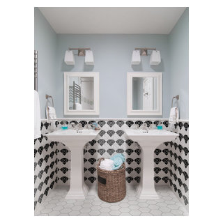 Modern Bathroom Wall Triangular Porcelain Mosaic Tile - Moderne - Salle ...