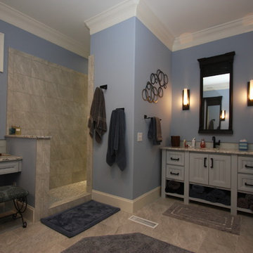 Glassless Shower - Photos & Ideas | Houzz