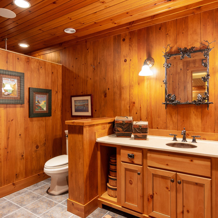 Log Cabin Basement Ideas - Photos & Ideas | Houzz