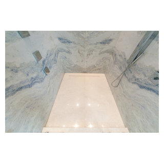 Modern Mosa White Marble Home - Contemporary - Bathroom - Miami - by ...