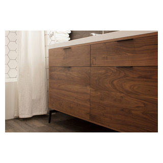 Modern Walnut Vanity - Modern - Bathroom - New York - by Rylex Custom ...