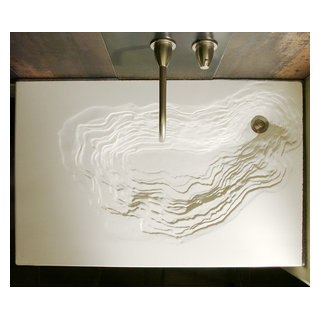 Modern White Concrete Erosion Sink- Original Design by Brandon Gore ...