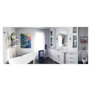 En Suite master bathroom with steam shower in Notre-Dame-de l'Île ...